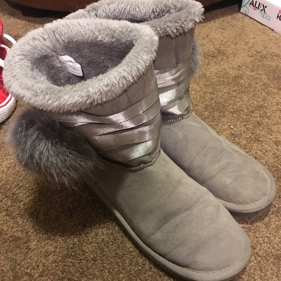 Shoes | Justice Fuzzy Boots | Poshmark